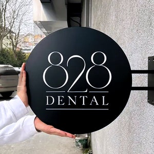 Blank Round Blade Sign: Custom Storefront Wall Signage - Etsy