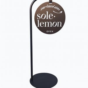Customizable Metal Round Standing Sign: Double Faced Pavement Sign - Etsy