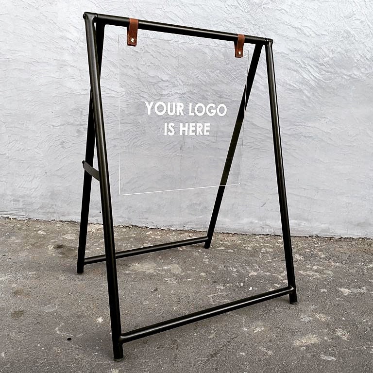 A Frame Sidewalk Sign Flying Logo on Clear Acrylic - Etsy