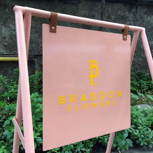 Customized Color Sidewalk Sign RAL Colored A Frame Sandwich Sign Board ...