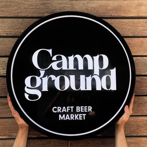 Round Wall Sign Custom Made Store Sign, Light Box, - Etsy