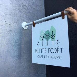 Hanging Double Sided Flag Sign - Custom Storefront Sign -outdoor ...