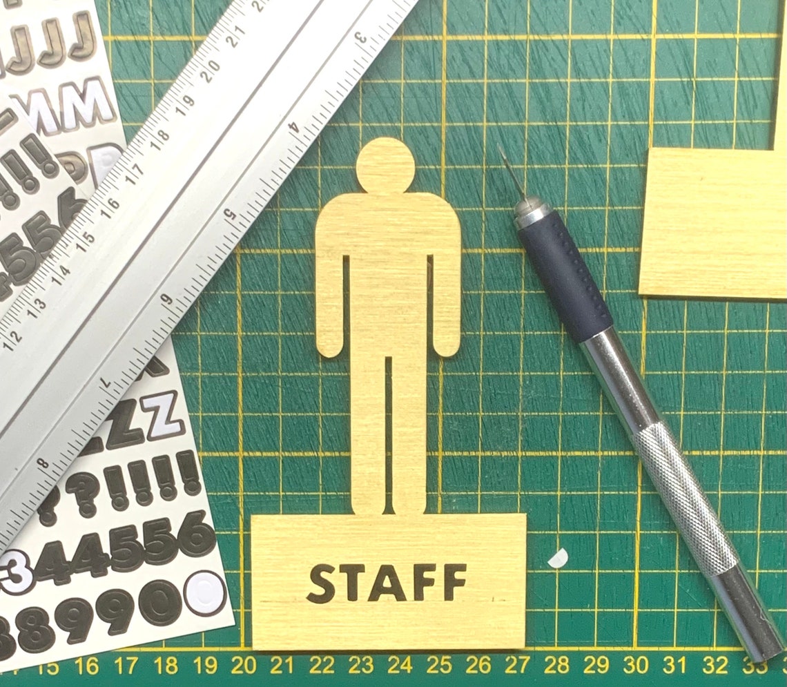 DIY Restroom Sign Brass Man and Woman With Letter Set - Etsy