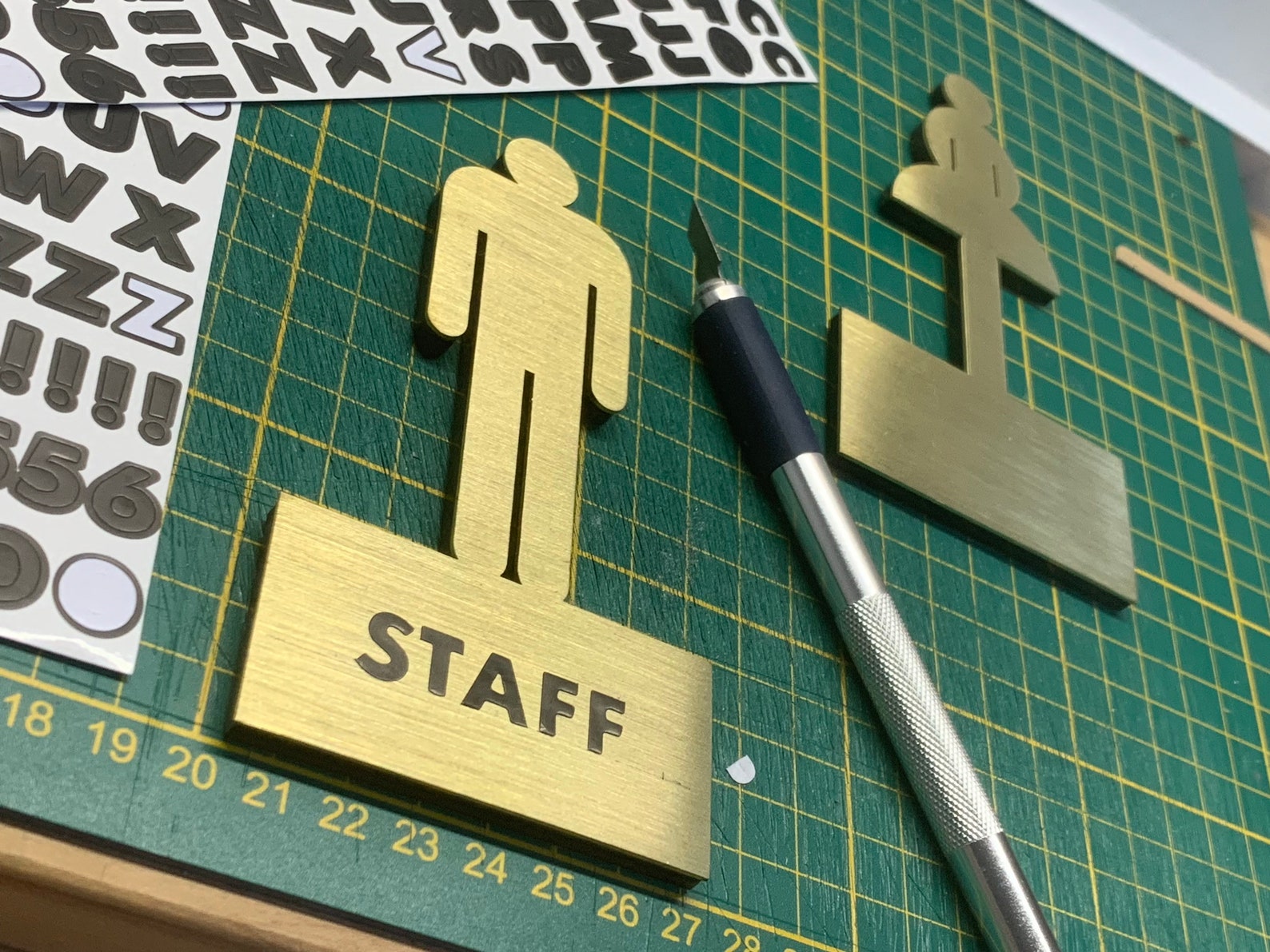 DIY Restroom Sign Brass Man and Woman With Letter Set - Etsy