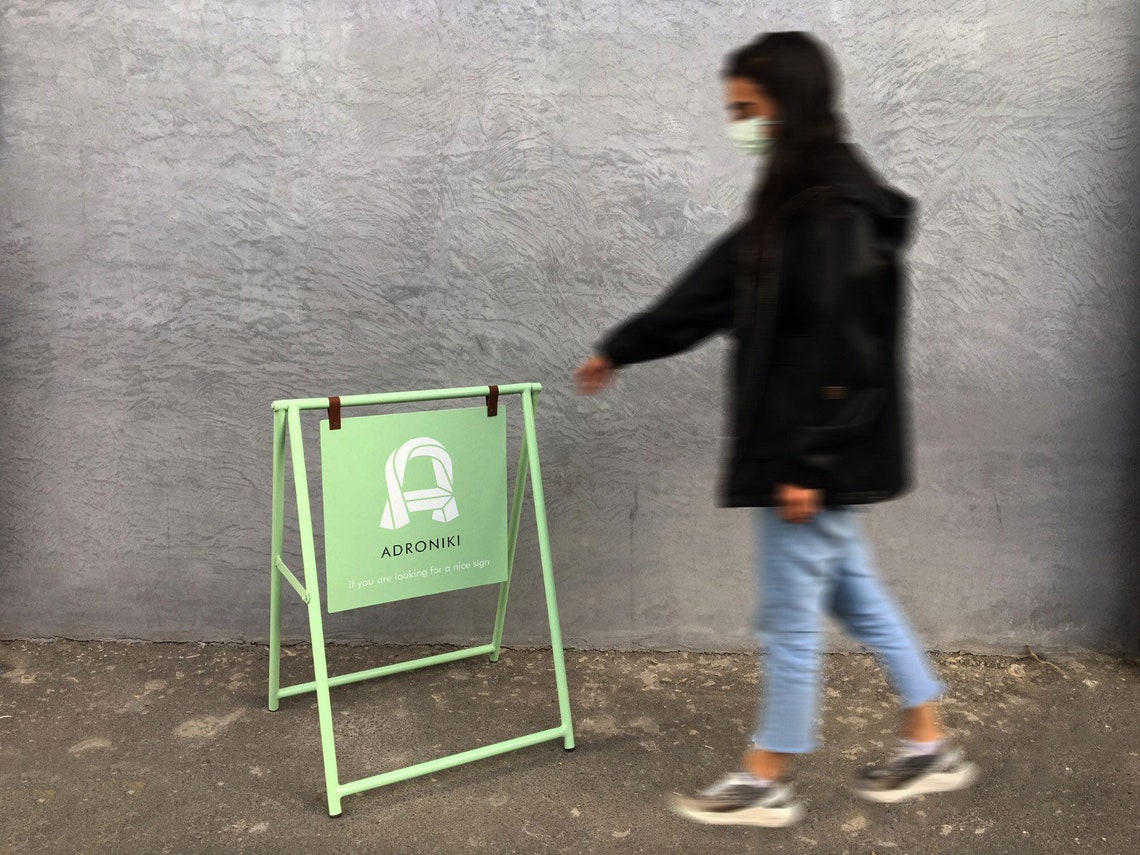 RAL Colored A Frame Sidewalk Sandwich Sign Board Free Logo - Etsy