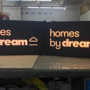 Custom Light Box Sign: 3D LED, Double Sided, Backlit Outdoor Signage - Etsy