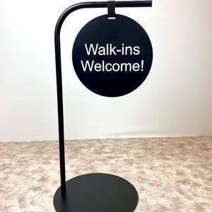 Customizable Metal Round Standing Sign: Double Faced Pavement Sign - Etsy