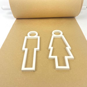 B&W Restroom Door Sign WC Pictogram and More Wayfinding Symbols Numbers ...