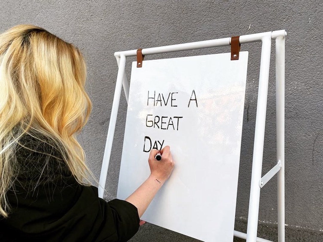 Chalkboard A Frame Sandwich Drawable Erasable, Metal Sidewalk Sign ...