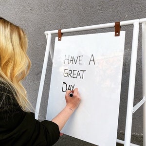 Chalkboard A Frame Sandwich Drawable Erasable Metal Sidewalk Sign ...