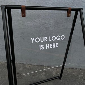 A Frame Sidewalk Sign Flying Logo on Clear Acrylic - Etsy