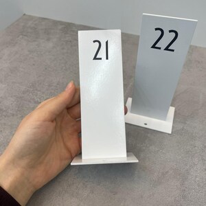 Minimalist Metal Table Numbers: Modern Restaurant Cafe Decor, Set of 20 ...