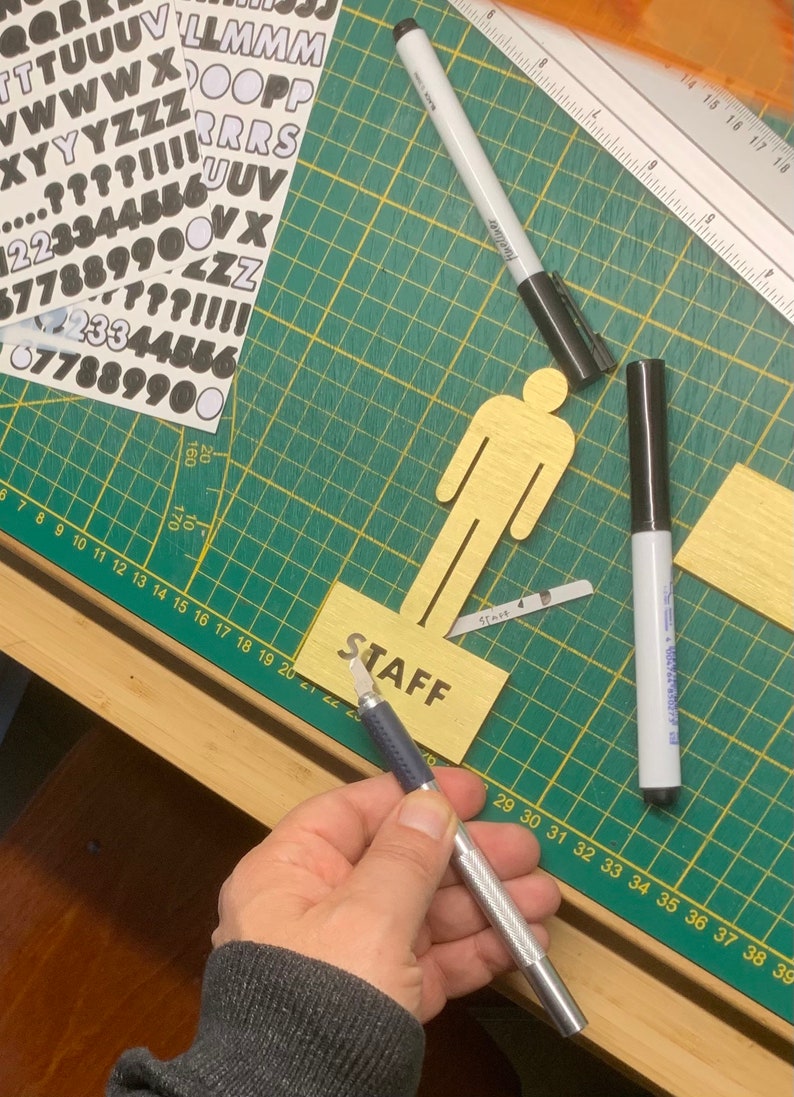 DIY Restroom Sign Brass Man and Woman With Letter Set - Etsy