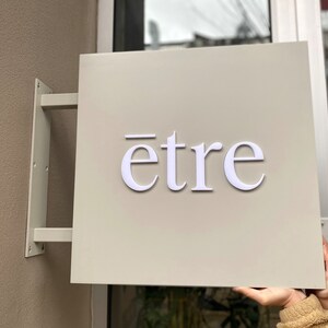 Square Light Box: Exterior Double Sided Illuminated Blade Sign - Etsy