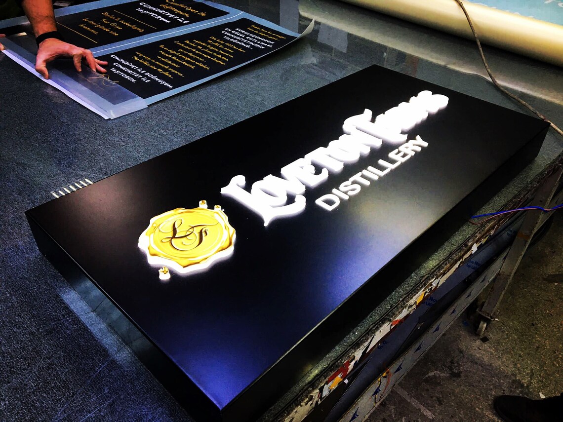 Custom Made Store Sign Light Box - Etsy