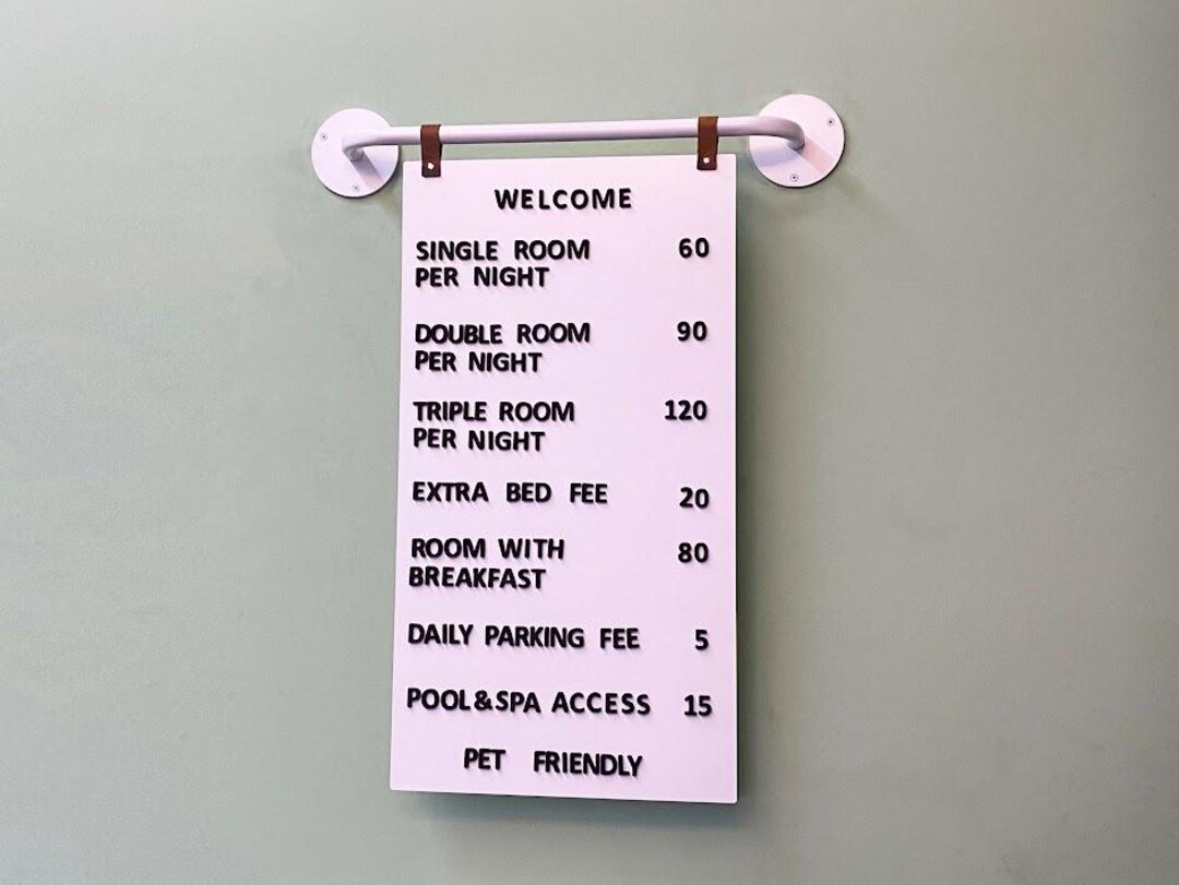 Metal Wall Mounted Menu Board for Cafes and Restaurants - Custom ...