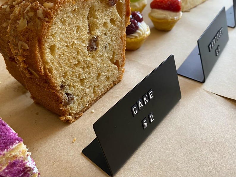 Metal Magnetic Letter Sign: Changeable Price Tag, Bakery Display - Set ...