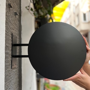 Blank Round Blade Sign: Custom Storefront Wall Signage - Etsy
