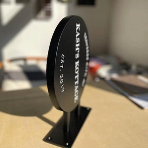 Round Double Sided Sign - Custom Blade Sign - Store Front Wall Sign ...