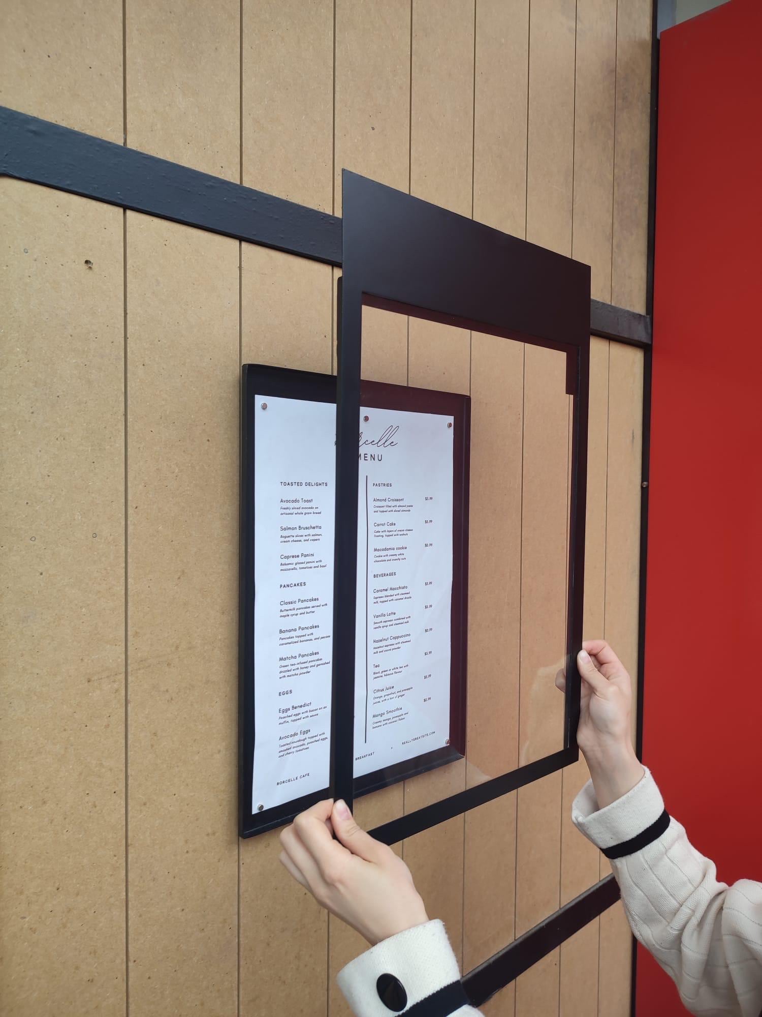 Magnetic Wall Mounted Menu Board: Restaurant Display Case - Etsy