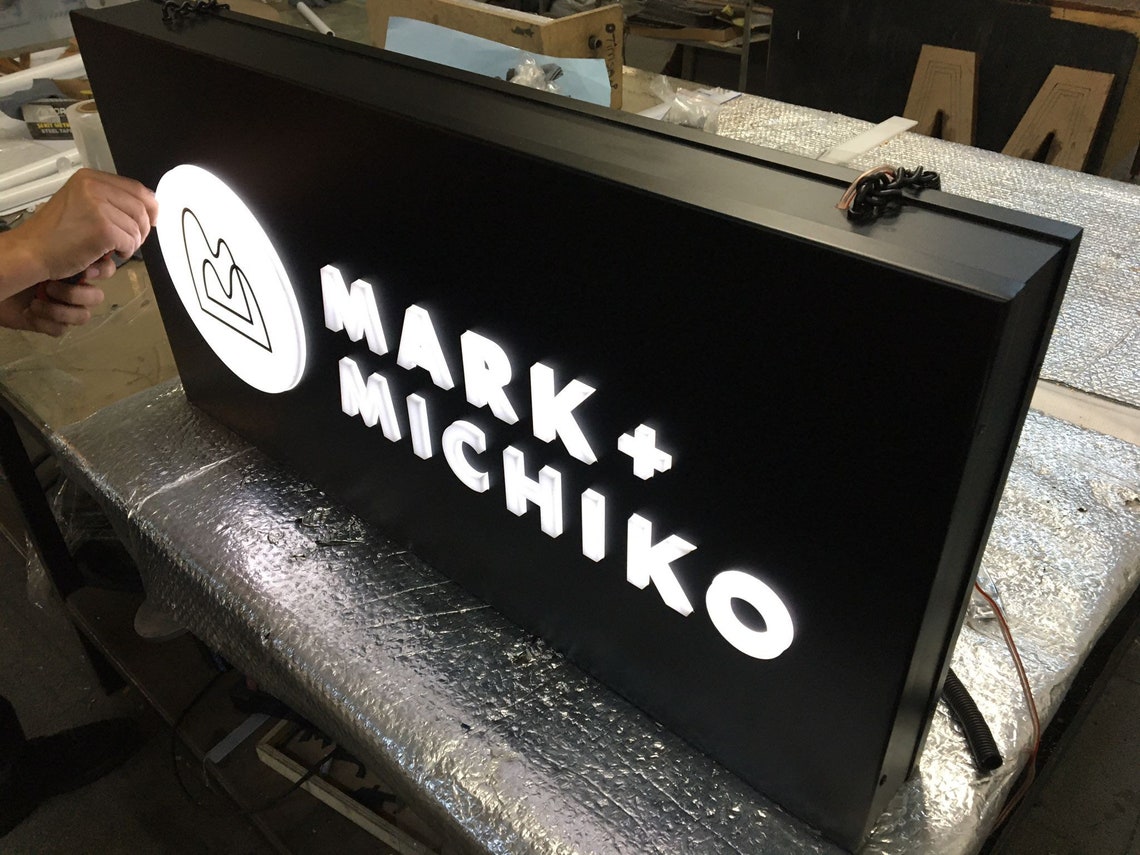 Custom Made Store Sign Light Box - Etsy
