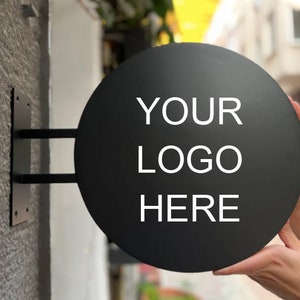 Blank Round Blade Sign: Custom Storefront Wall Signage - Etsy