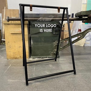 A Frame Sidewalk Sign Flying Logo on Clear Acrylic - Etsy