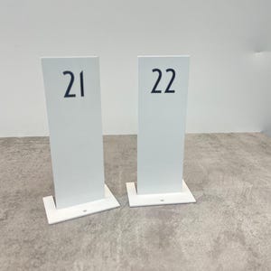 Minimalist Metal Table Numbers: Modern Restaurant Cafe Decor, Set of 20 ...