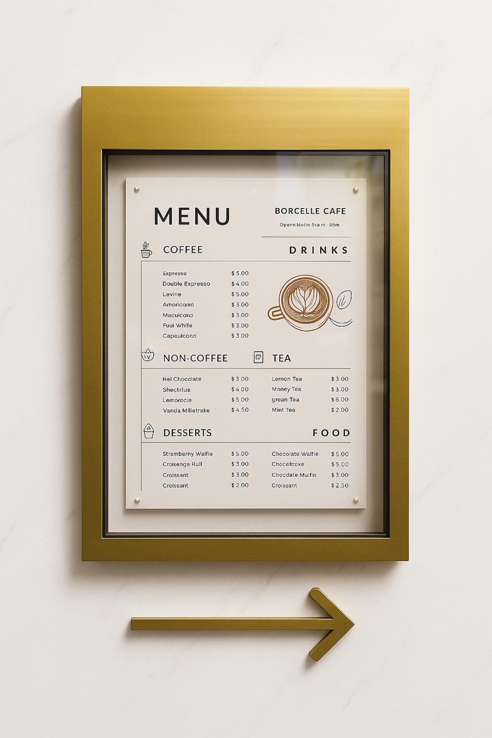 Magnetic Wall Mounted Menu Board: Restaurant Display Case - Etsy