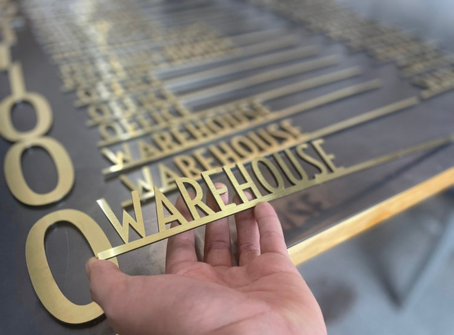 Personalized Wayfinding Pictograms and Name Signs- Gold Stainless Steel ...