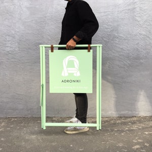 Customized Color Sidewalk Sign RAL Colored A Frame Sandwich Sign Board ...