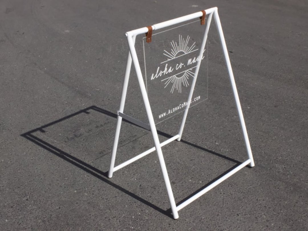 A Frame Sidewalk Sign Flying Logo on Clear Acrylic - Etsy