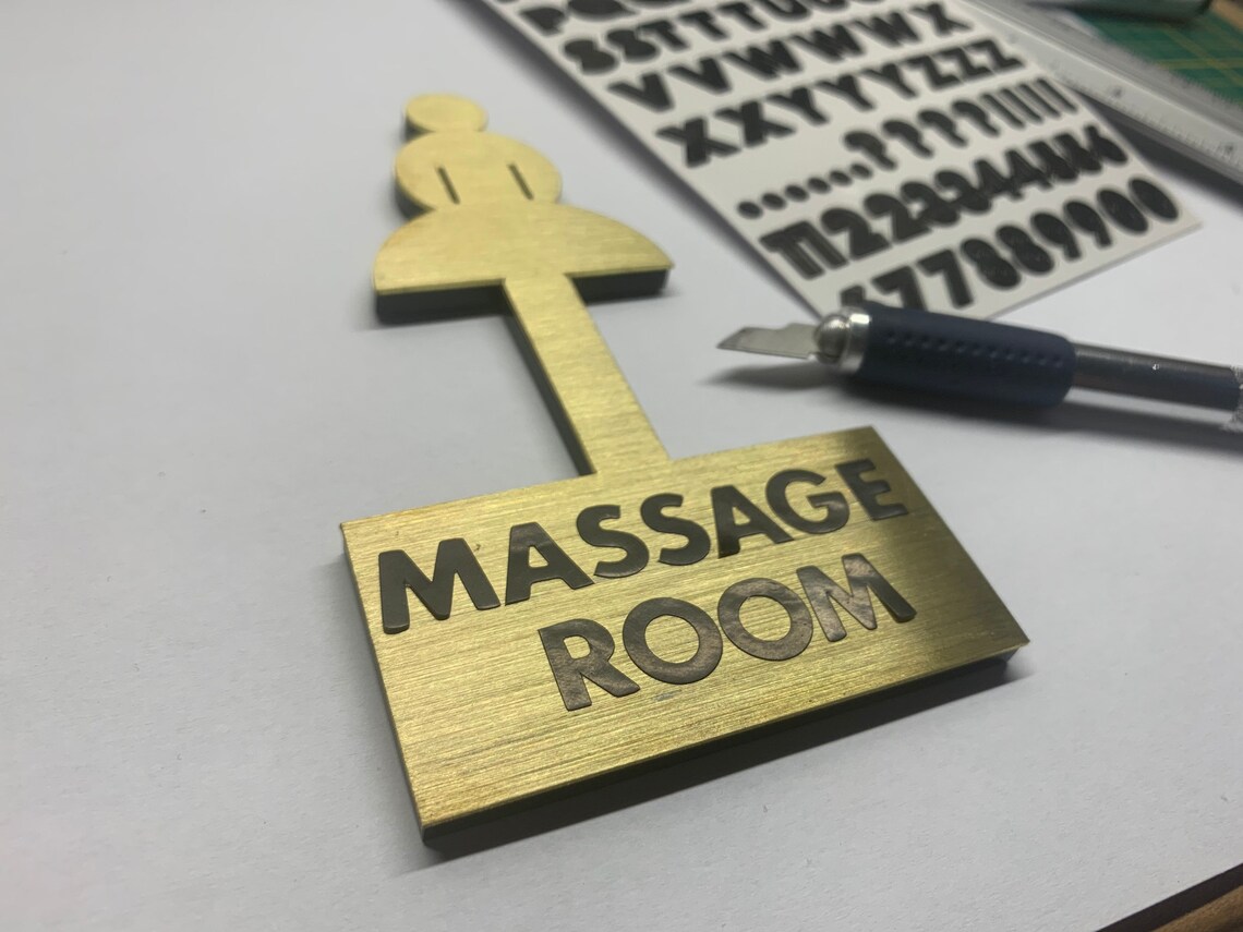 DIY Restroom Sign Brass Man and Woman With Letter Set - Etsy