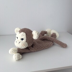 Monkey Snuggler Toy Jungle Nursery Decor Monkey Lovey Toddler Snuggler ...