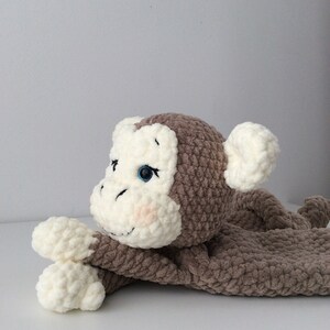 Monkey Snuggler Toy Jungle Nursery Decor Monkey Lovey Toddler Snuggler ...