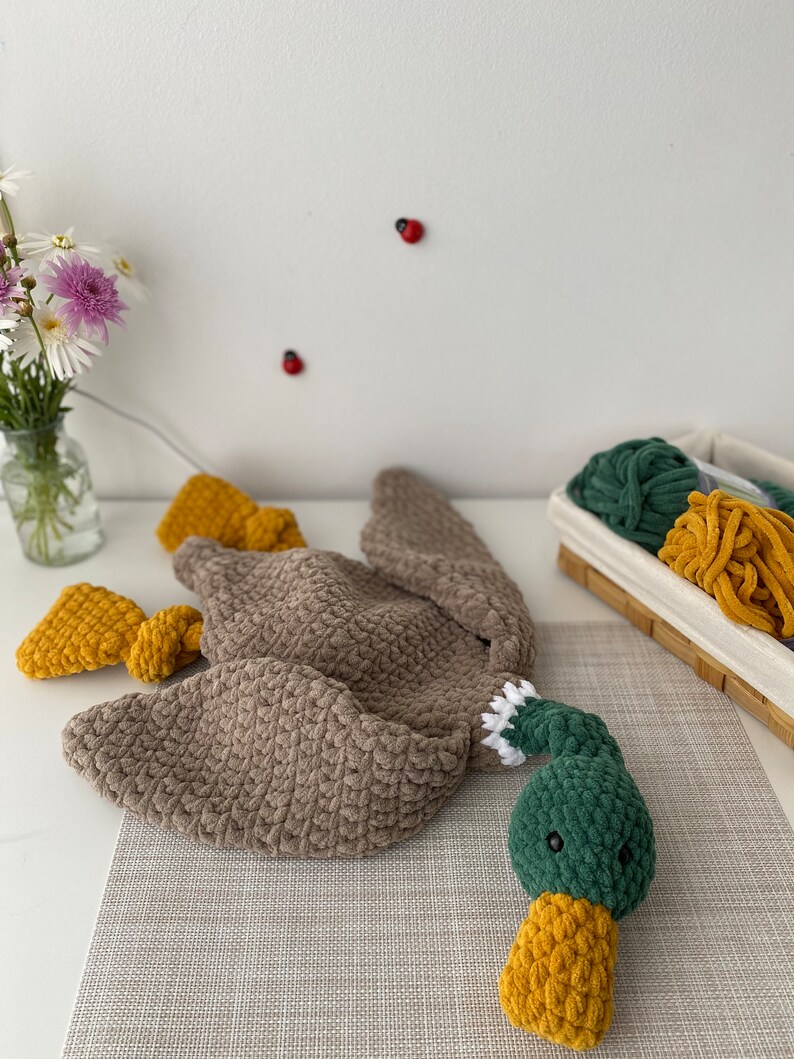 Large Duck Plush Toy for Baby Shower. Toddler Cuddly Snuggler. - Etsy