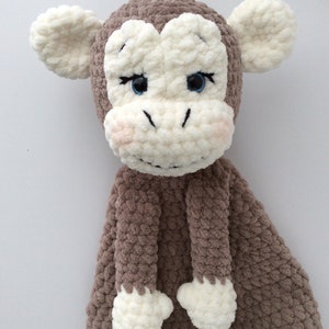 Monkey Snuggler Toy Jungle Nursery Decor Monkey Lovey Toddler Snuggler ...