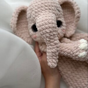 Elephant Lovey CROCHET PATTERN. Amigurumi Tutorial for Plush Snuggler ...