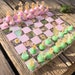Floard Chess Board, Flower Chess Board Set, Butterfly Chess Board, Made ...