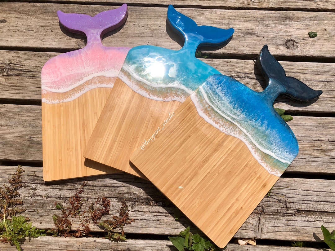 Ocean Fish Tail Serving Board, Personalized Laser Engraving, Made-to ...