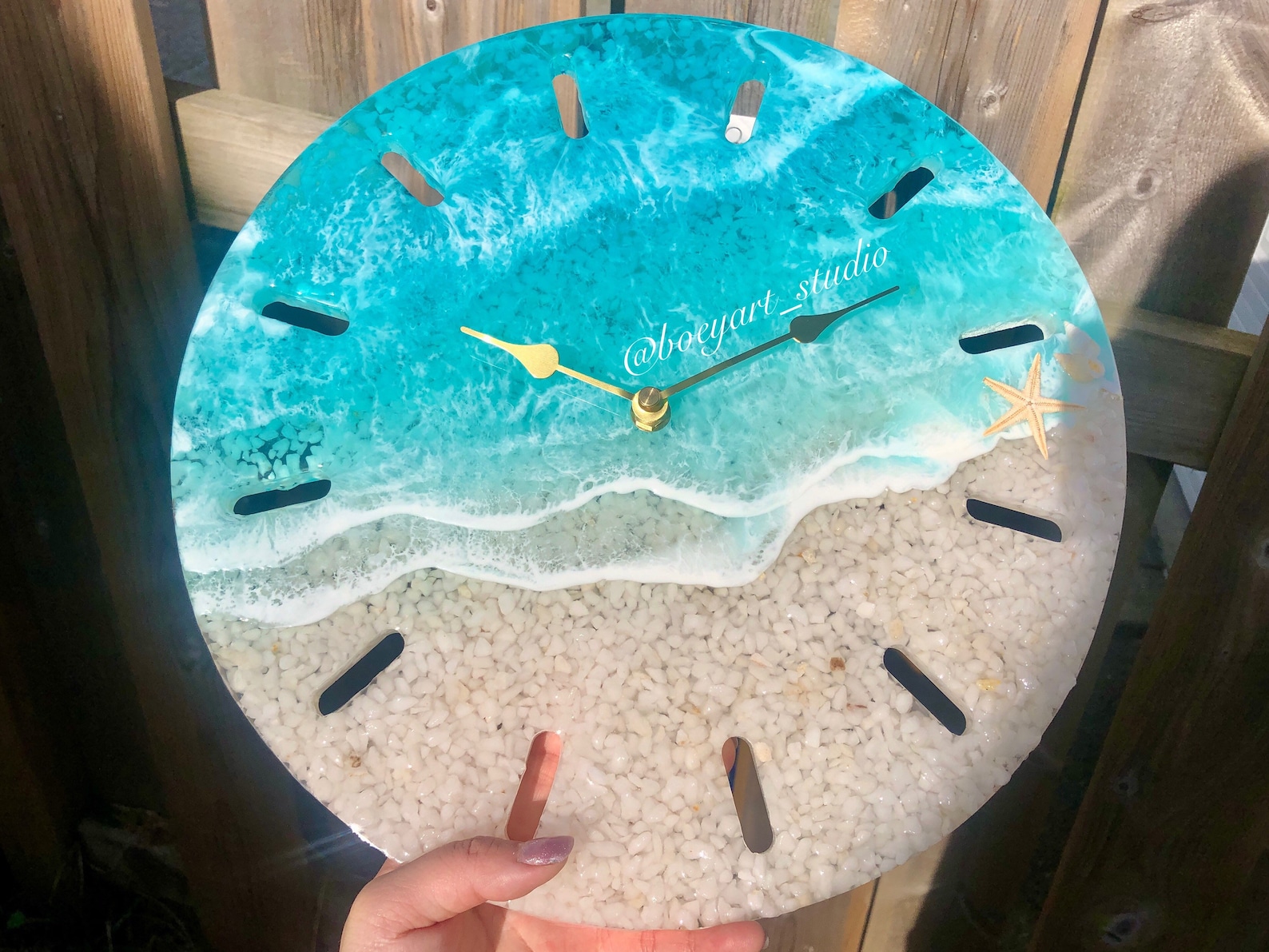 Ocean Clock Handmade Resin Clock Beach Clocks House Warming | Etsy