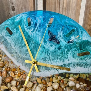 Ocean Clock, Made to Order Resin Clock, Beach Clocks, House Warming ...