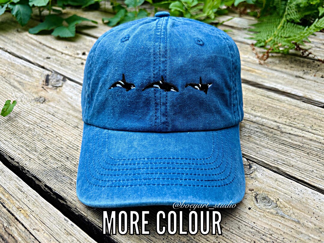 Orca Whale Cap, Embroidered Cap, Made to Order, Ocean Cap, Orca Lovers ...