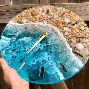 Beach Clock, Honolulu Ocean Clock, Made to Order Resin Clock, House ...