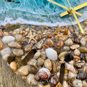 Ocean Clock, Made to Order Resin Clock, Beach Clocks, House Warming ...