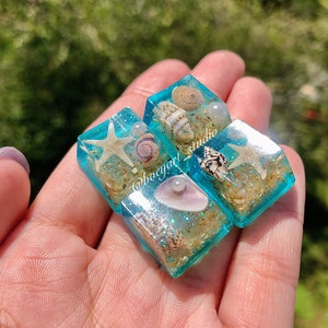 Ocean Handmade Keycaps, Starfish Shell Cherry Switch, Gaming Keycaps - Etsy