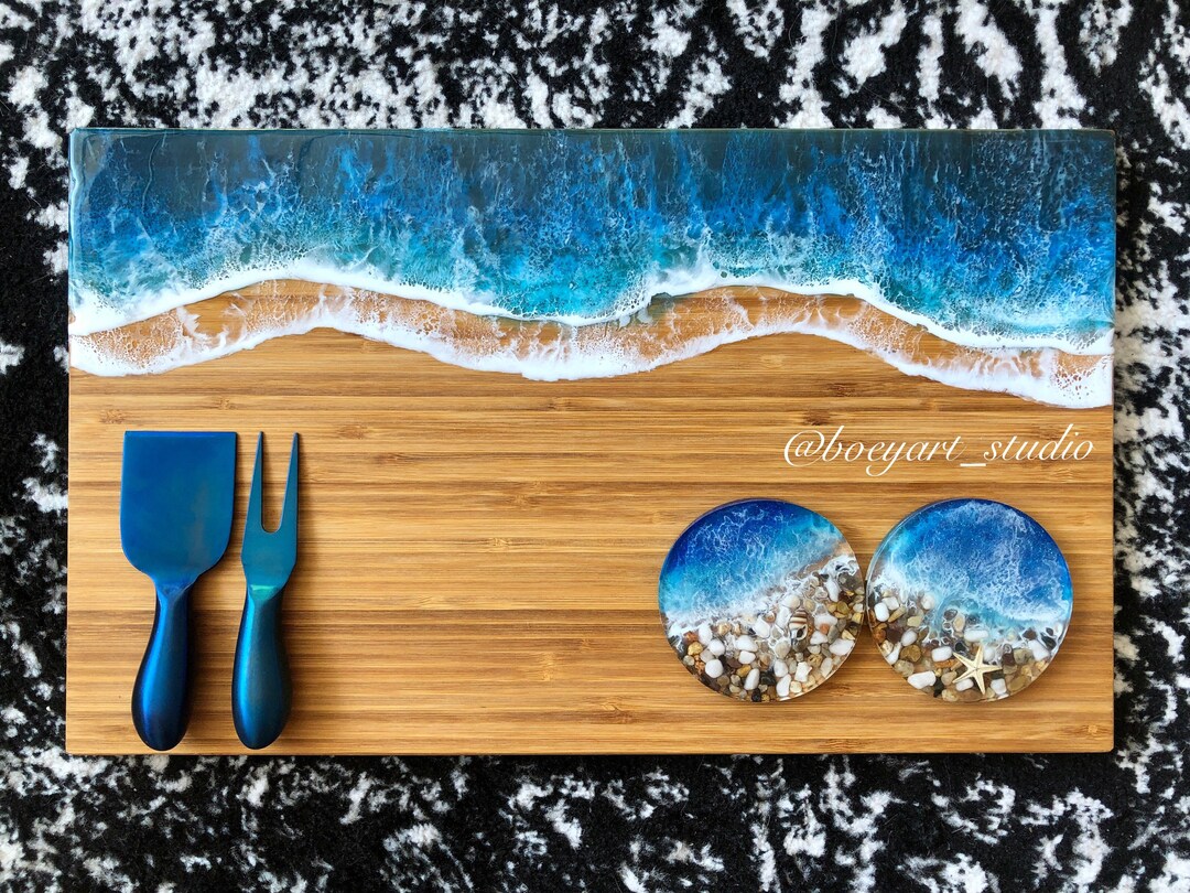 Large Ocean Cheese Board, Personalized Laser Engraving, Made-to-order ...