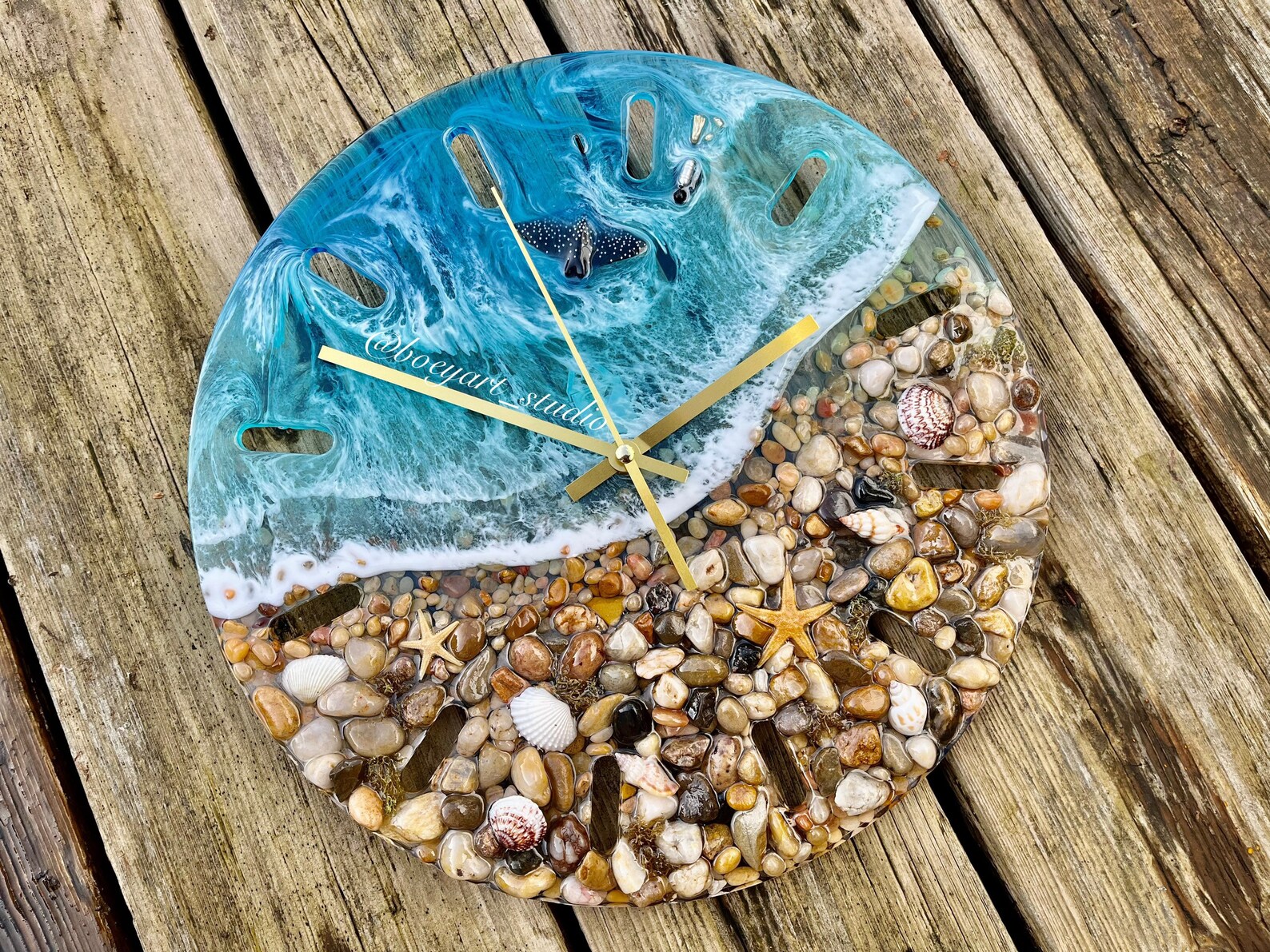 Ocean Clock, Made to Order Resin Clock, Beach Clocks, House Warming ...