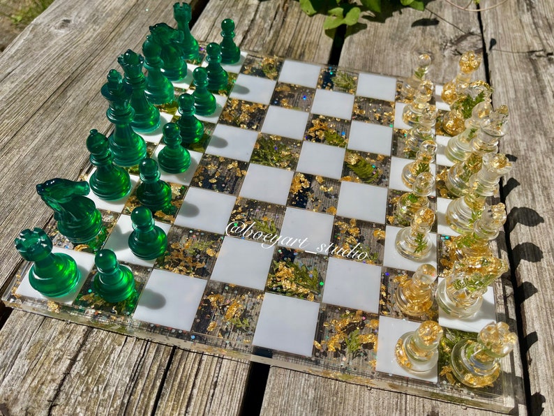 Plant Chess Board Chess Board Set Resin Chess Board - Etsy
