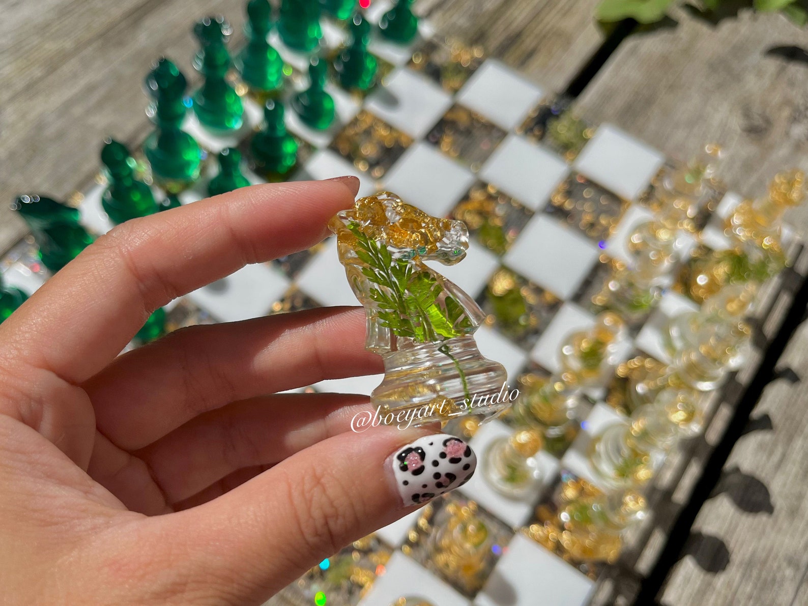 Plant Chess Board Chess Board Set Resin Chess Board - Etsy